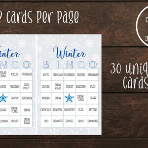 Winter Bingo | Winter Printable | Bingo Game | Winter Game | Digital ...