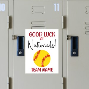 Editable SOFTBALL Good Luck at State Printable Tag | Softball Good Luck ...