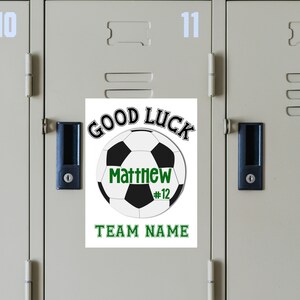 Editable Soccer Good Luck Printable Sign | Soccer Team Good Luck | Edit ...