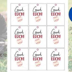 Baseball Good Luck Printable Tag Team Good Luck Tag - Etsy