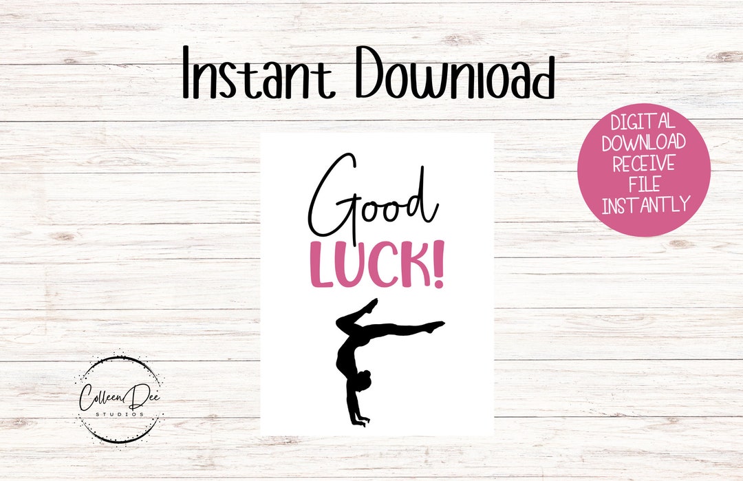 Gymnastics Good Luck Printable Tag | Team Good Luck Tag | Gymnastics ...