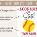 Editable SOFTBALL Good Luck at State Printable Tag Softball Good Luck ...
