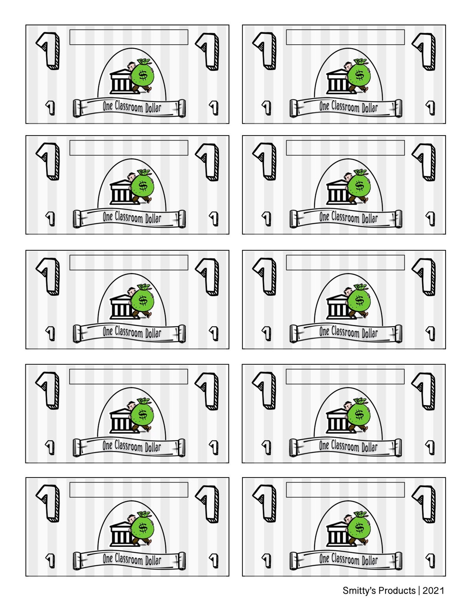 Editable Classroom or Play Money - Etsy