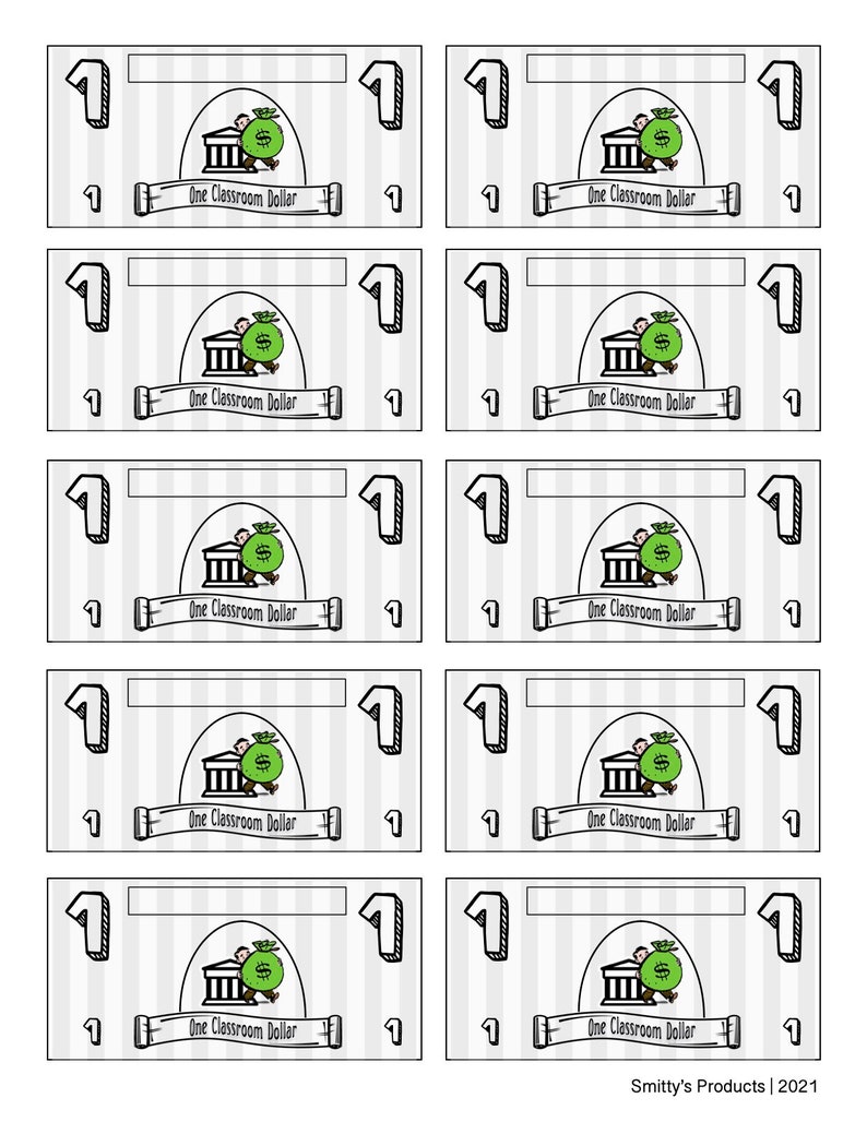 Editable Classroom or Play Money - Etsy