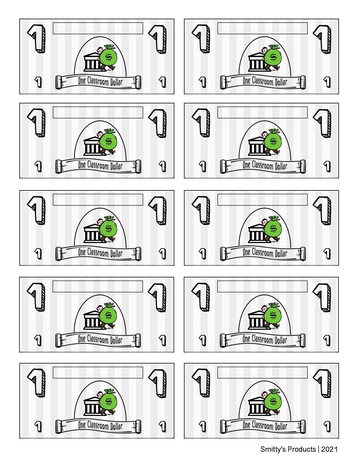 Editable Classroom or Play Money - Etsy