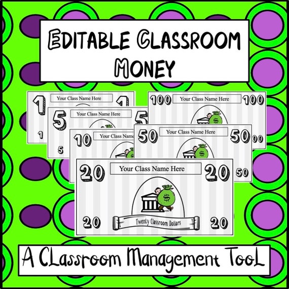 Classroom Play Money