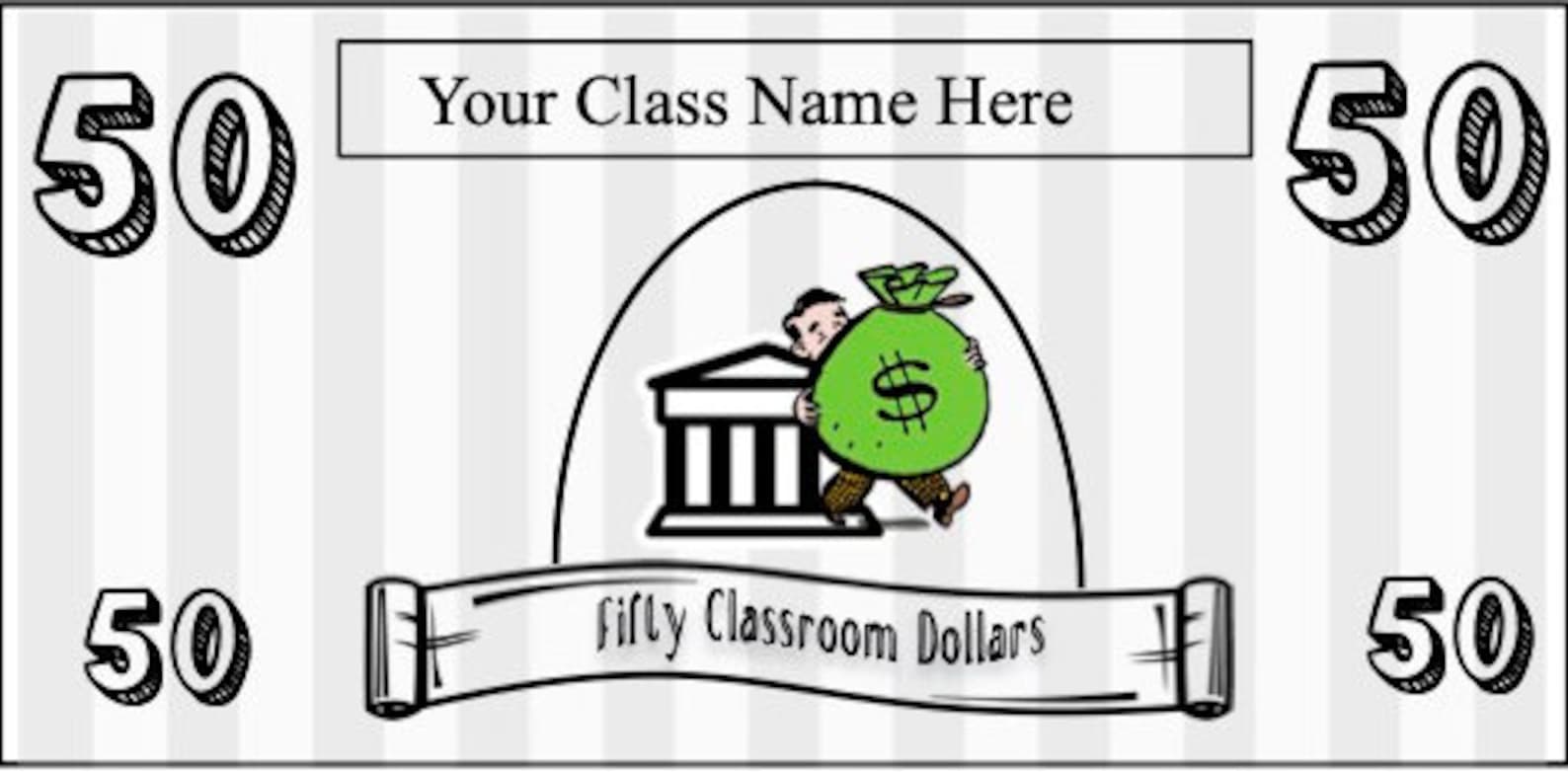 Editable Classroom or Play Money - Etsy