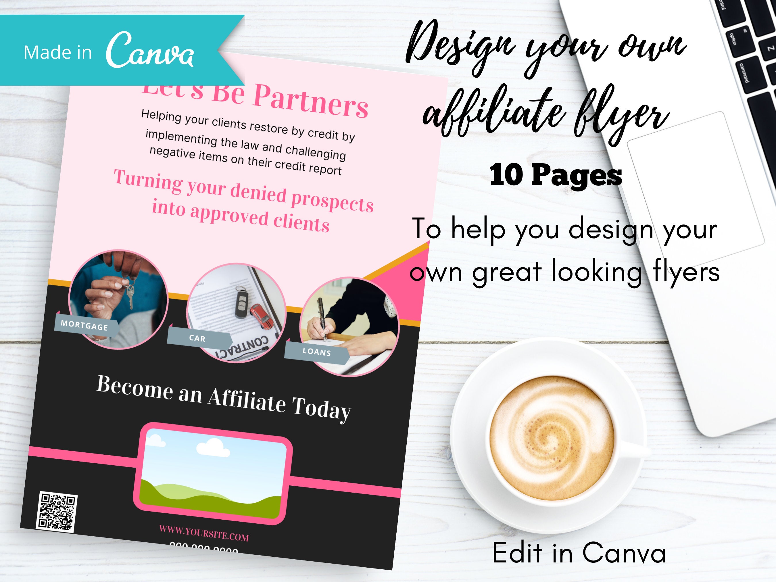 Canva Template Flyer Flyer Template for Credit Coaches Done - Etsy