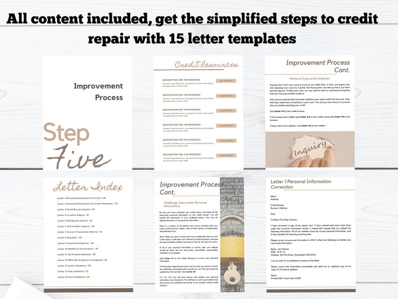 Canva Ebook Template, Workbook, Worksheet & Lead Magnet for Credit ...