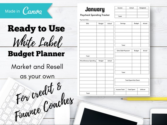 Editable Budget Planner Template Budget Planner Canva | Etsy