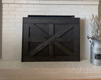 Fireplace Cover Screen Insert - "shutter" Look - Etsy