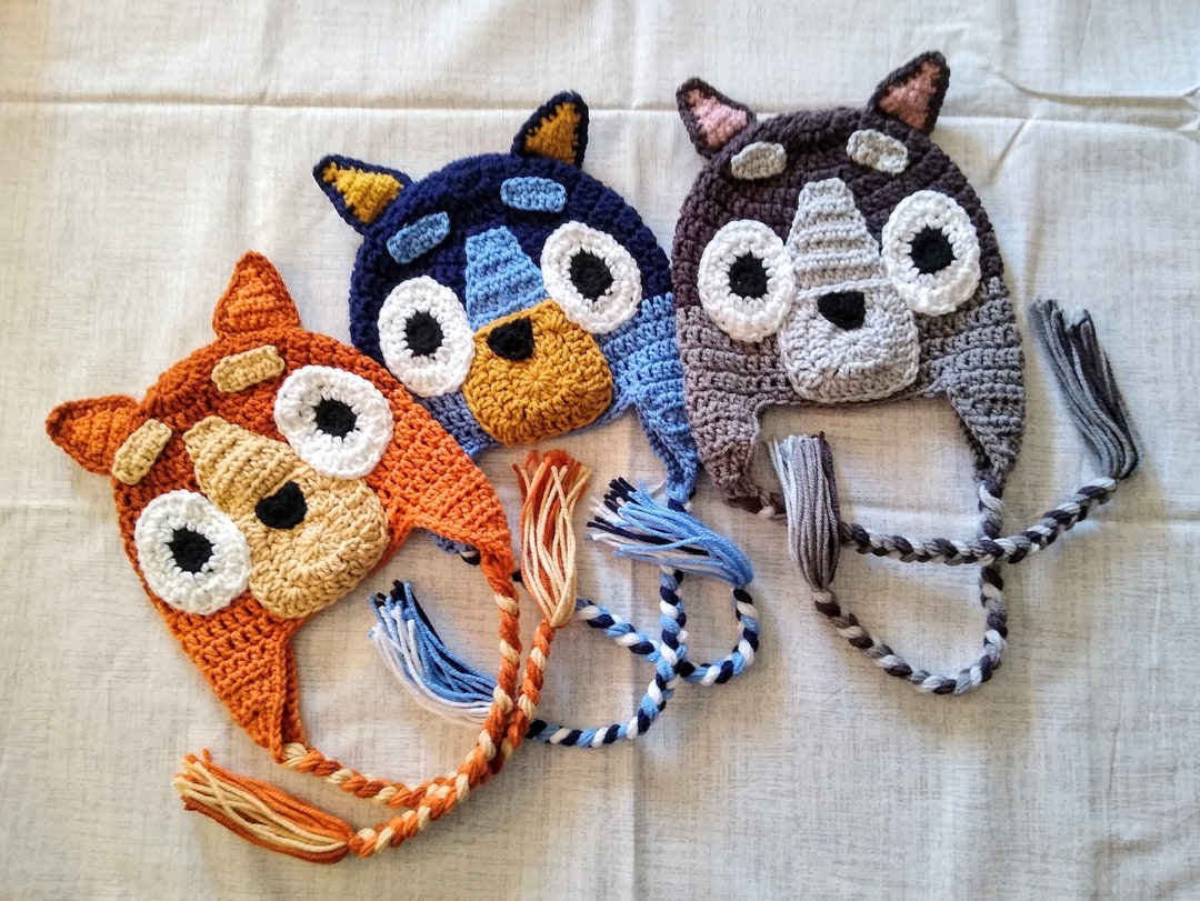 Bluey, Bingo or Muffin Hat Crochet, Handmade - Etsy