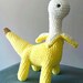 Handmade Crochet Bananasaurus Plushie: Unique Dinosaur Gift, Large ...