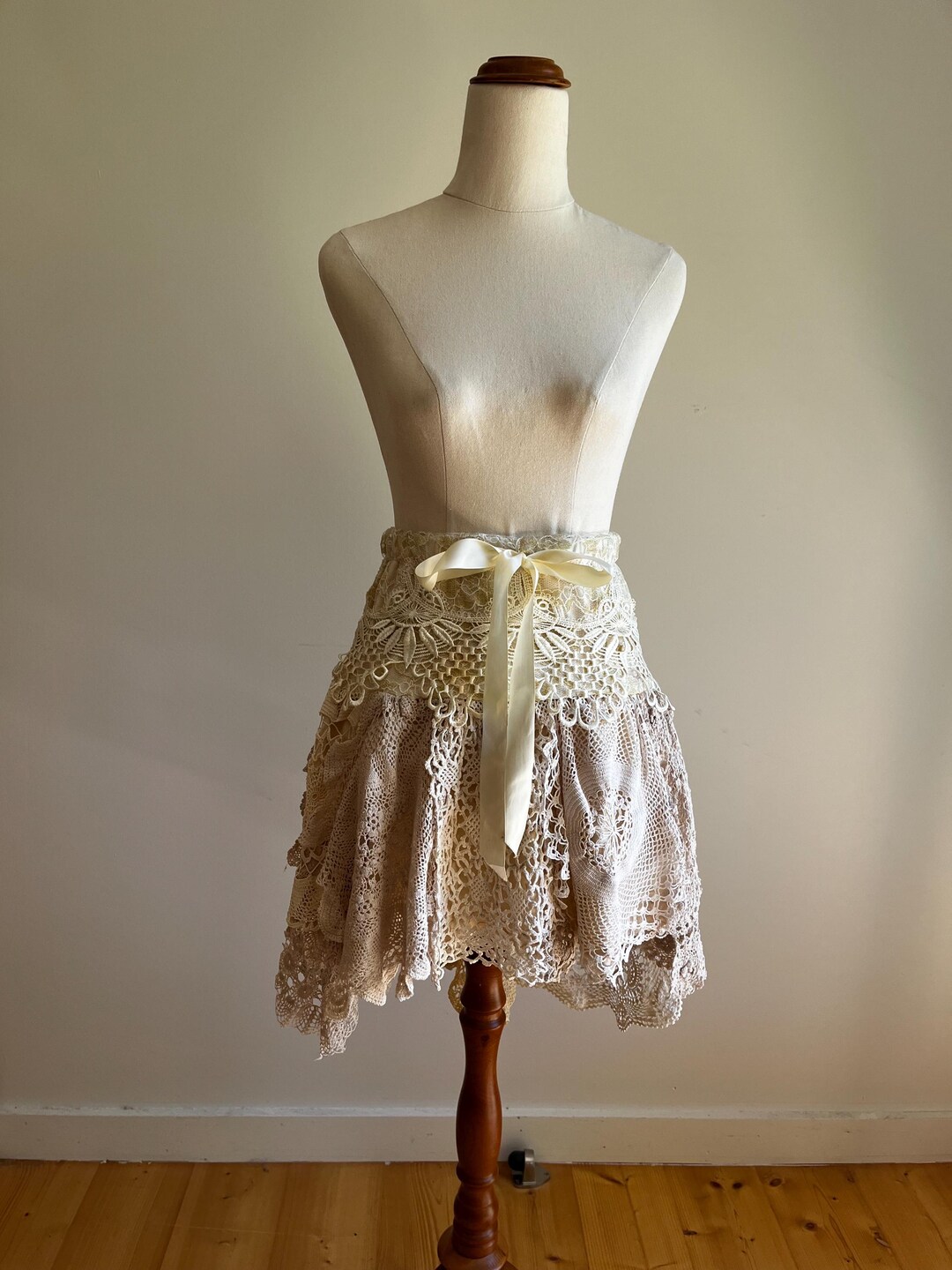 Boho Vintage Lace Layered Mini Skirt. Ruffles, Party, Festival - Etsy