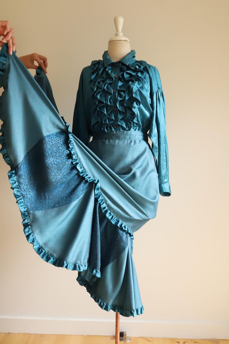 Sally Browne Australian 80s Designer Ruffle Special Occasion Outfit in ...