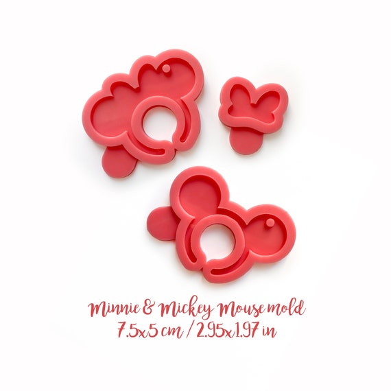 Silicone Mickey Minnie Mouse Mold 1 piece Cartoon Keychain Mold Molding ...