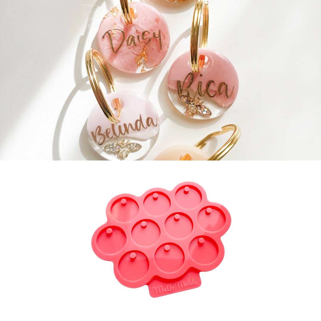 10 Mini Round Mold for Keychain, Name, Dog & Cat Tag | 2.5cm / 1 ...