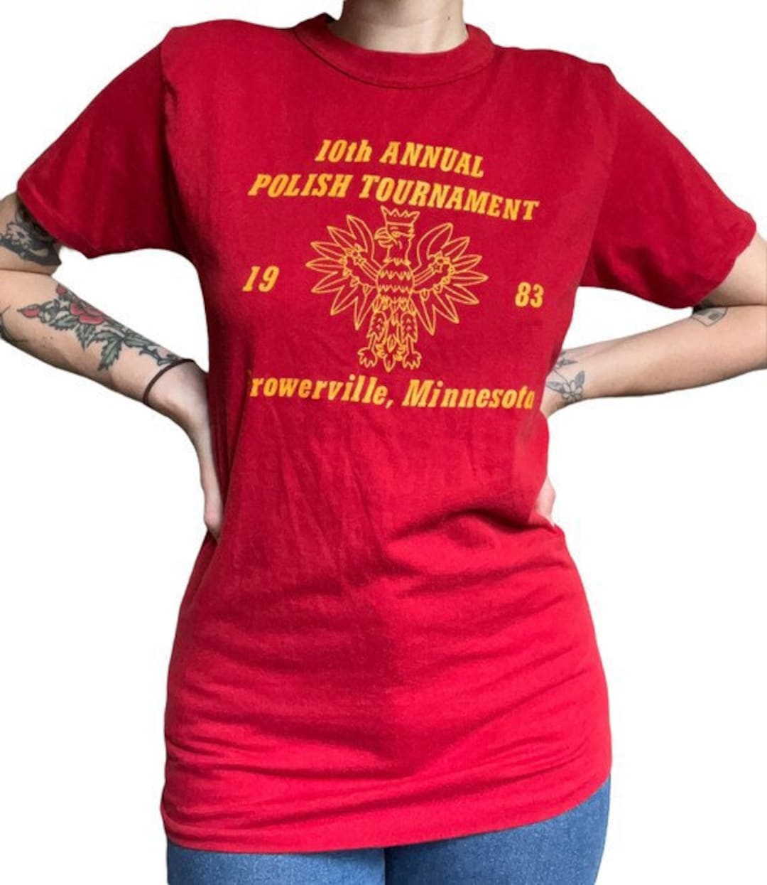 Vintage 80s Polish Heritage Tshirt Adult Medium - Etsy