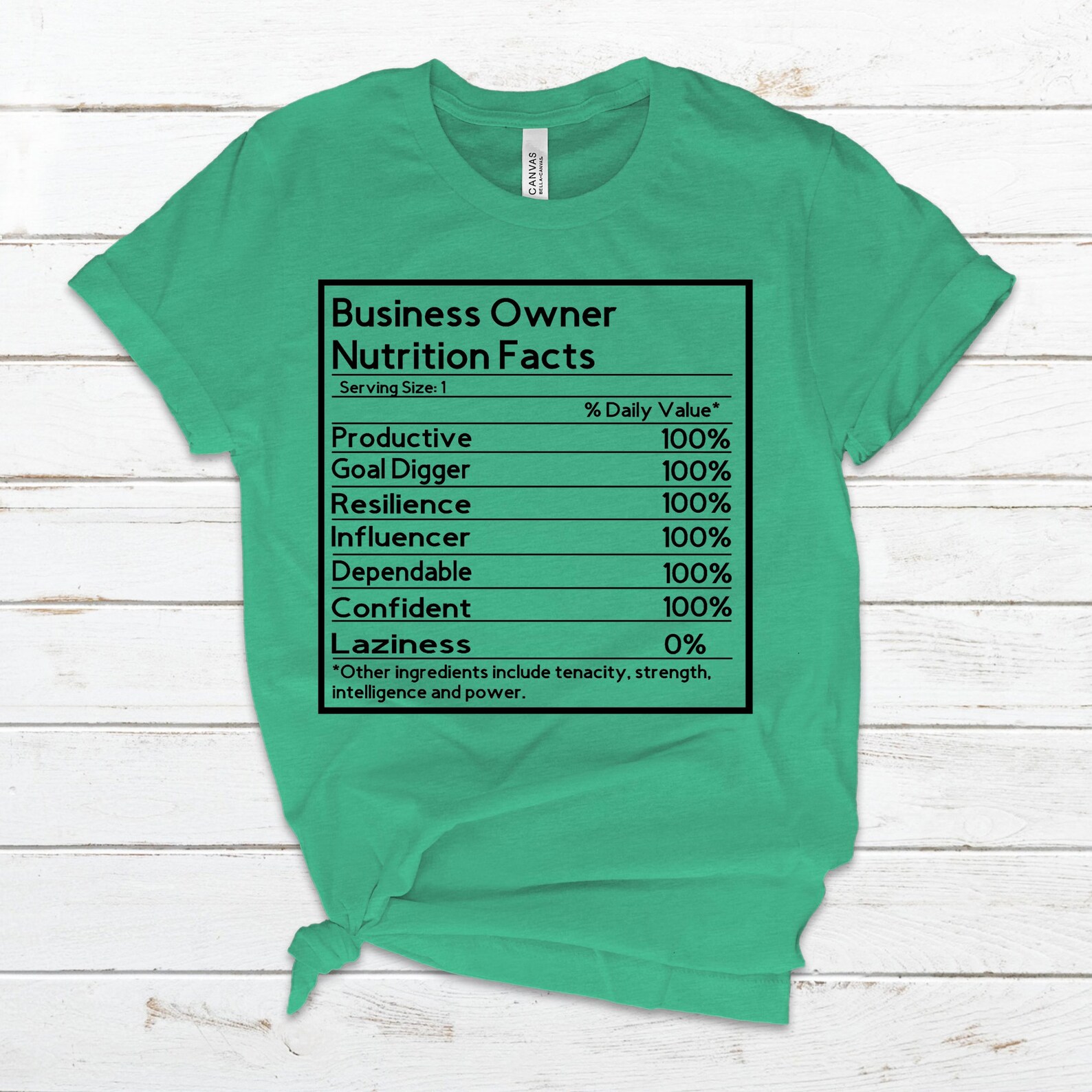 Business Owner Nutrition Facts - Etsy