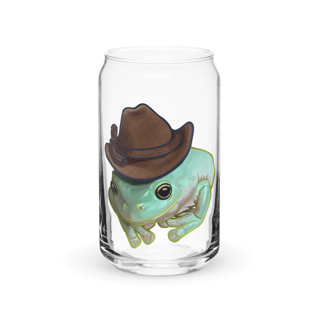 Yeehaw Cowboy Hat Frog Animal Hats Country Can-shaped Glass - Etsy