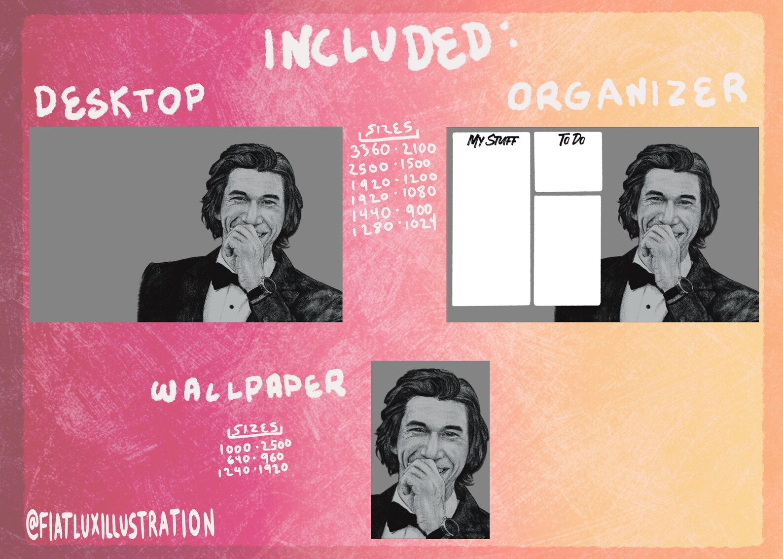 CHARACTER ICONS! Adam Driver VIFF Instant Download Reylo Art Computer ...