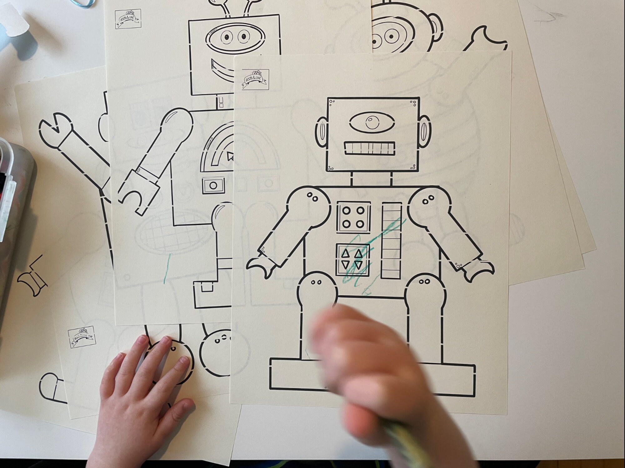 Create Your Own Robot Adventure: Printable Coloring Book Unlimited ...