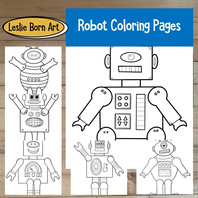 Create Your Own Robot Adventure: Printable Coloring Book Unlimited ...