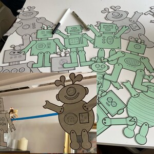 Create Your Own Robot Adventure: Printable Coloring Book Unlimited ...