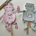 Hand Painted Articulated Paper Doll Robot, Set of 2 Dancing Robot Toys ...