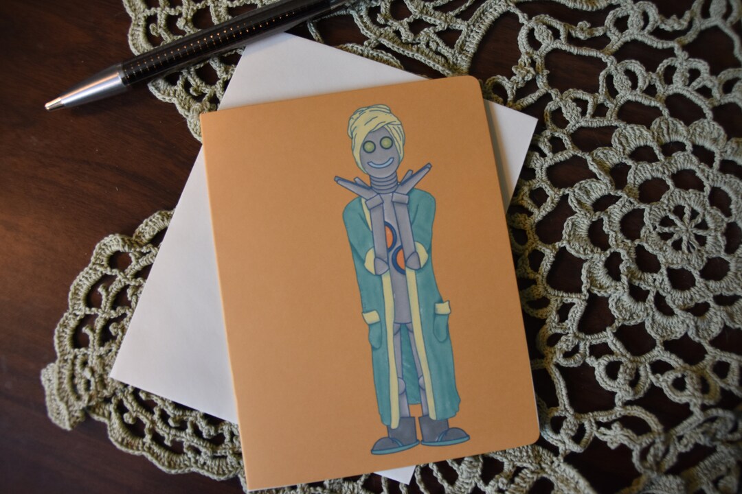 Blank Handmade Futuristic Robot Greeting Card for a Special Occasion or ...