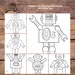 Create Your Own Robot Adventure: Printable Coloring Book - Etsy
