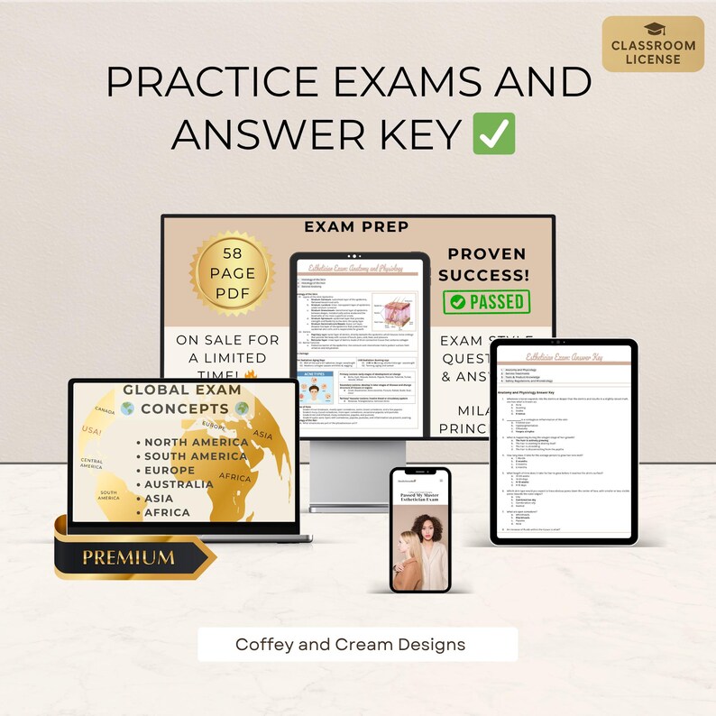 Esthetician State Board Exam Study Guide: Classroom License, Anatomy ...