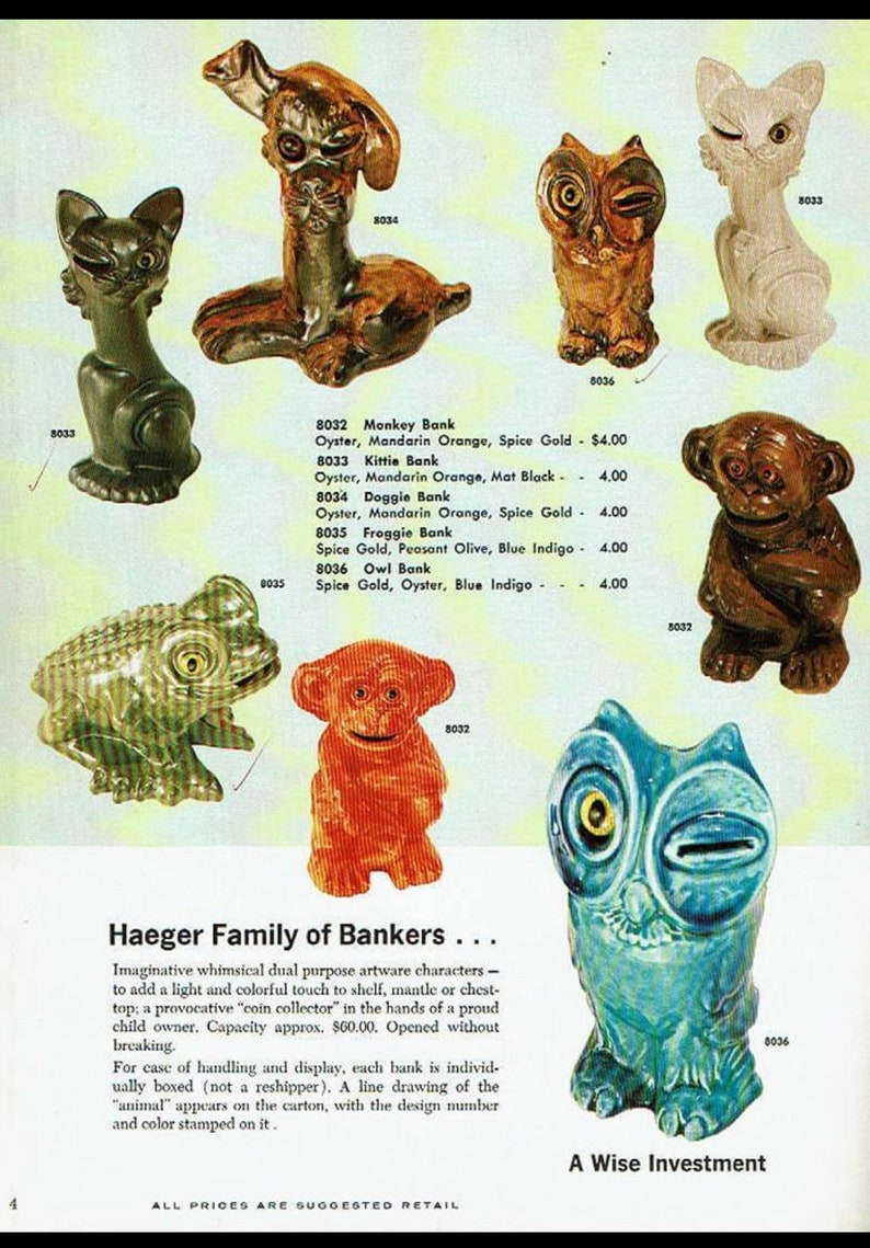 1960s Haeger Doggie Bank, MCM Mandarin Orange Bank - Etsy
