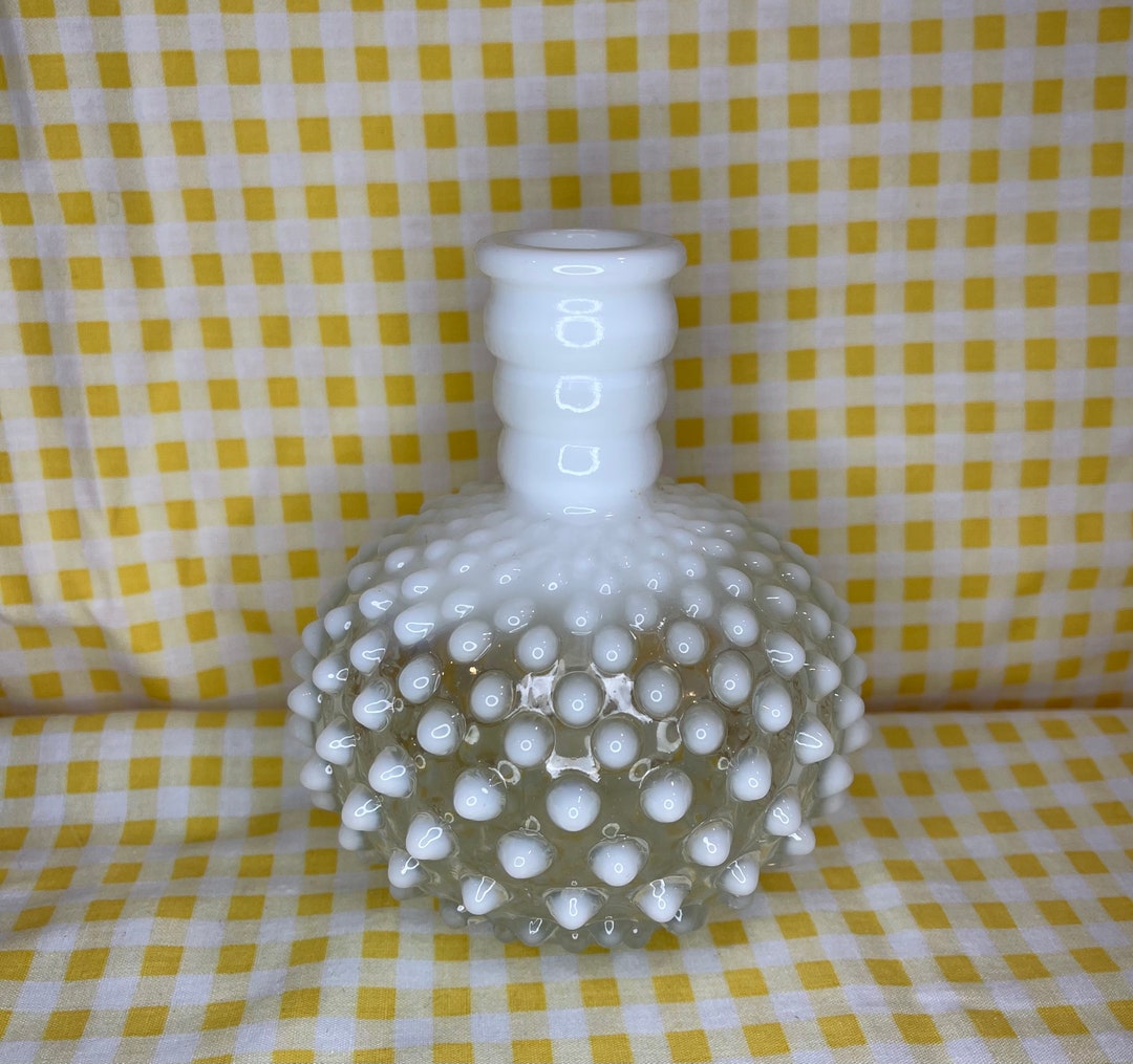 Anchor Hocking Opalescent Hobnail Perfume Bottle, Moonstone Hobnail ...