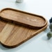 Oak Wood Triangle Shaped Tray Set With Oval for a Coffee Table Modern ...