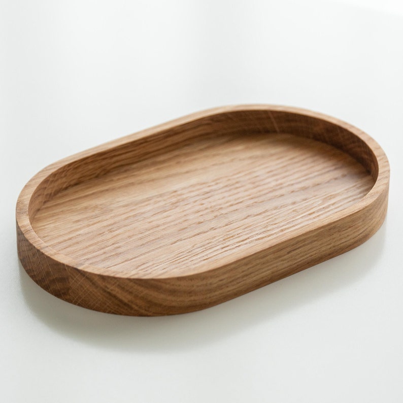 Oval Oak Wood Serving Tray Board Plate Natural 19 X 12 Cm - Etsy