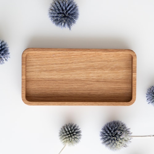 Oak Wood Tray 9 X 18 Cm. Wooden Desk Tray for Jewelry Keys - Etsy