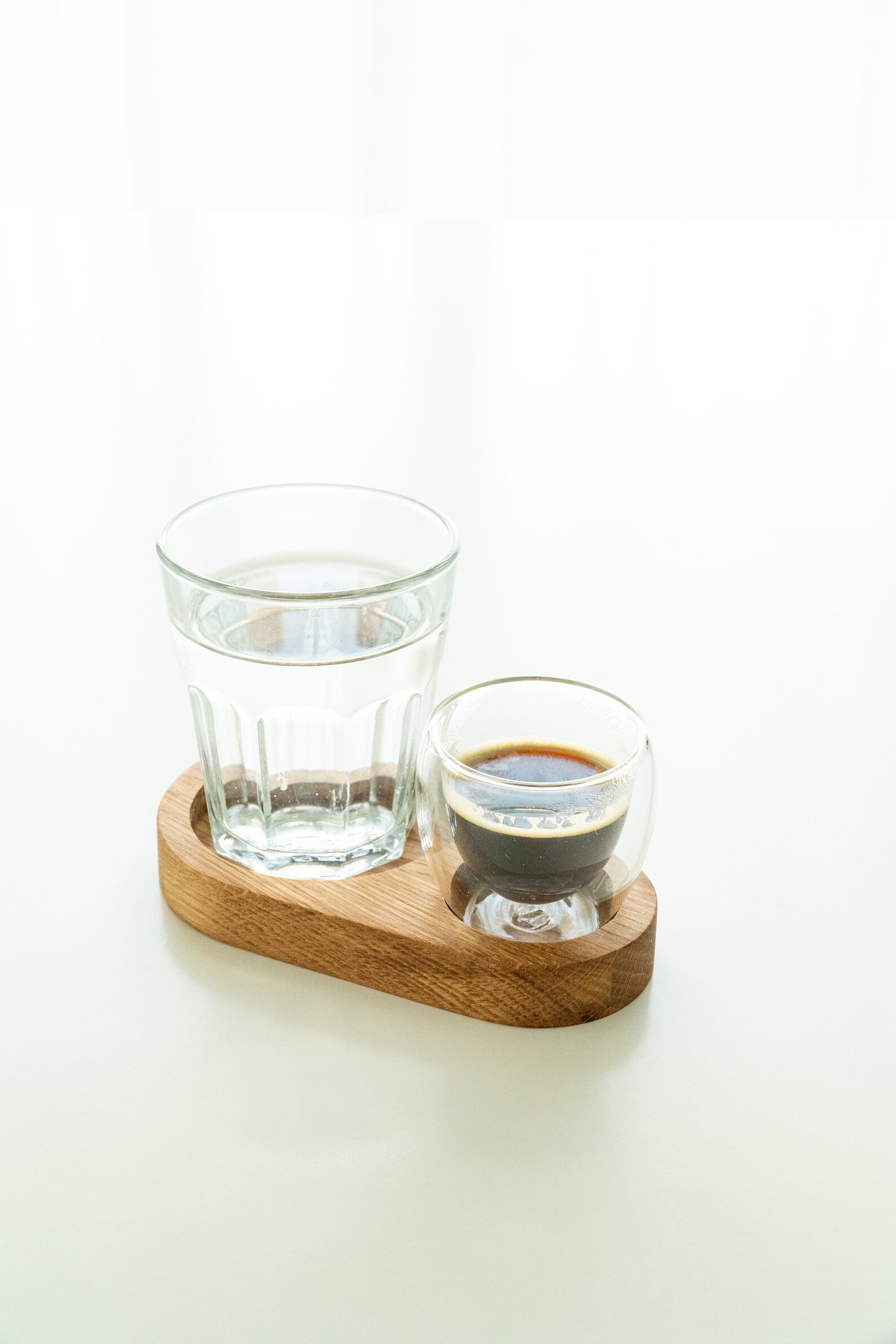 Oak Wood Espresso Tray: Modern Coffee Serving Tray - Etsy