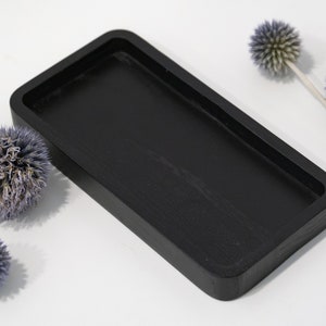 Black Wooden Tray,handmade Tray, Wooden Cup Tray, Wood Natural Tray ...