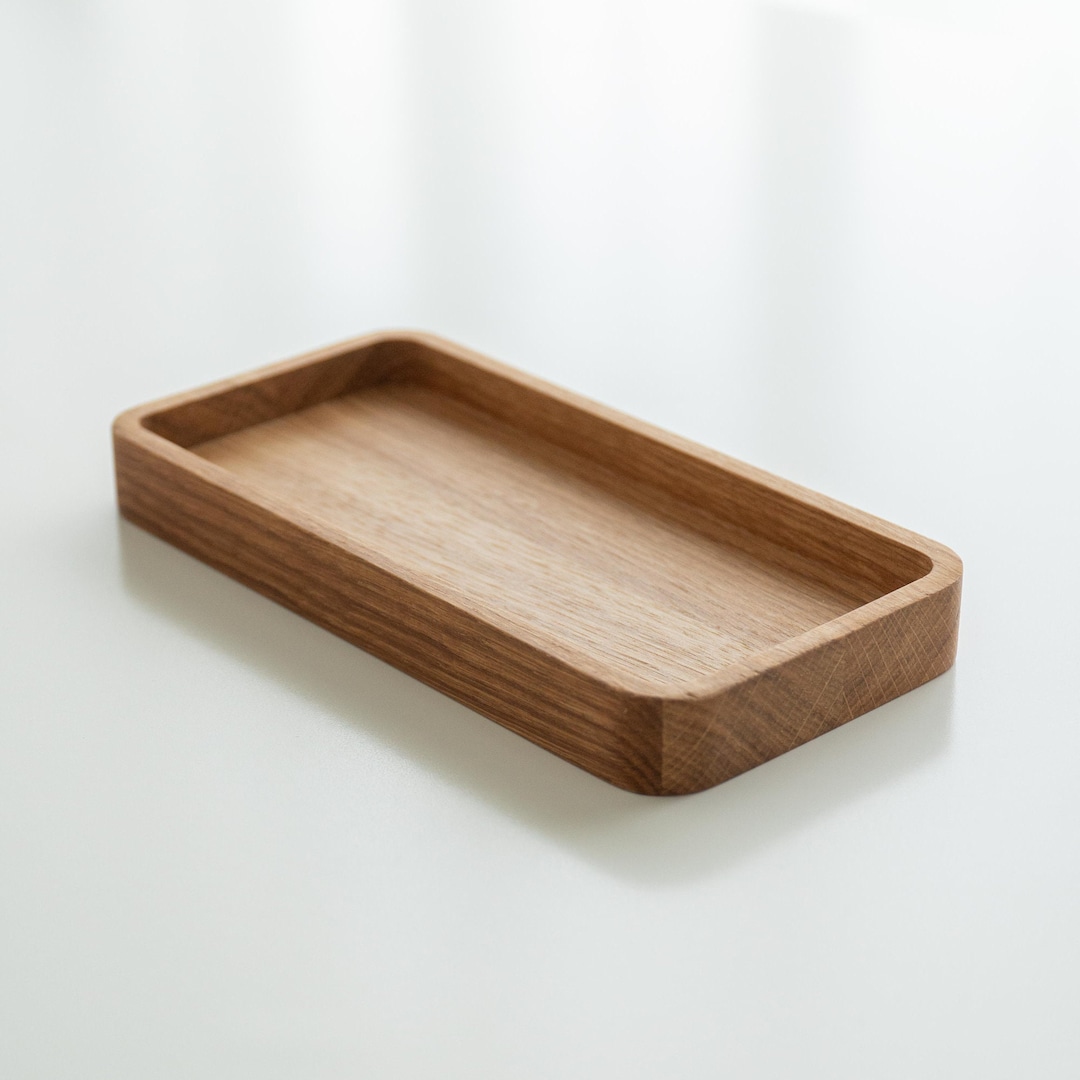Catch All Tray Wooden Desk Tray for Jewelry, Keys, Watch, Glasses, Pens ...