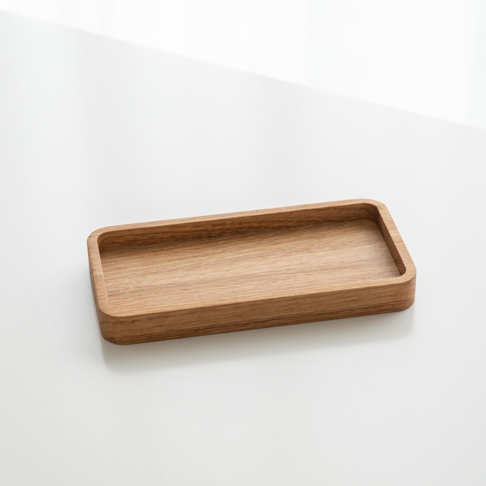 Oak Wood Tray 9 X 18 Cm. Wooden Desk Tray for Jewelry Keys - Etsy Canada