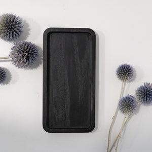 Black Wooden Tray,handmade Tray, Wooden Cup Tray, Wood Natural Tray ...