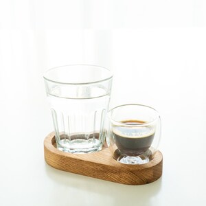Oak Wood Espresso Tray: Modern Coffee Serving Tray - Etsy
