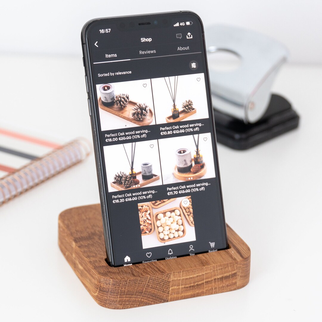 Phone Stand in Solid Oak | Beech | Phone Stand | Phone Accessories ...