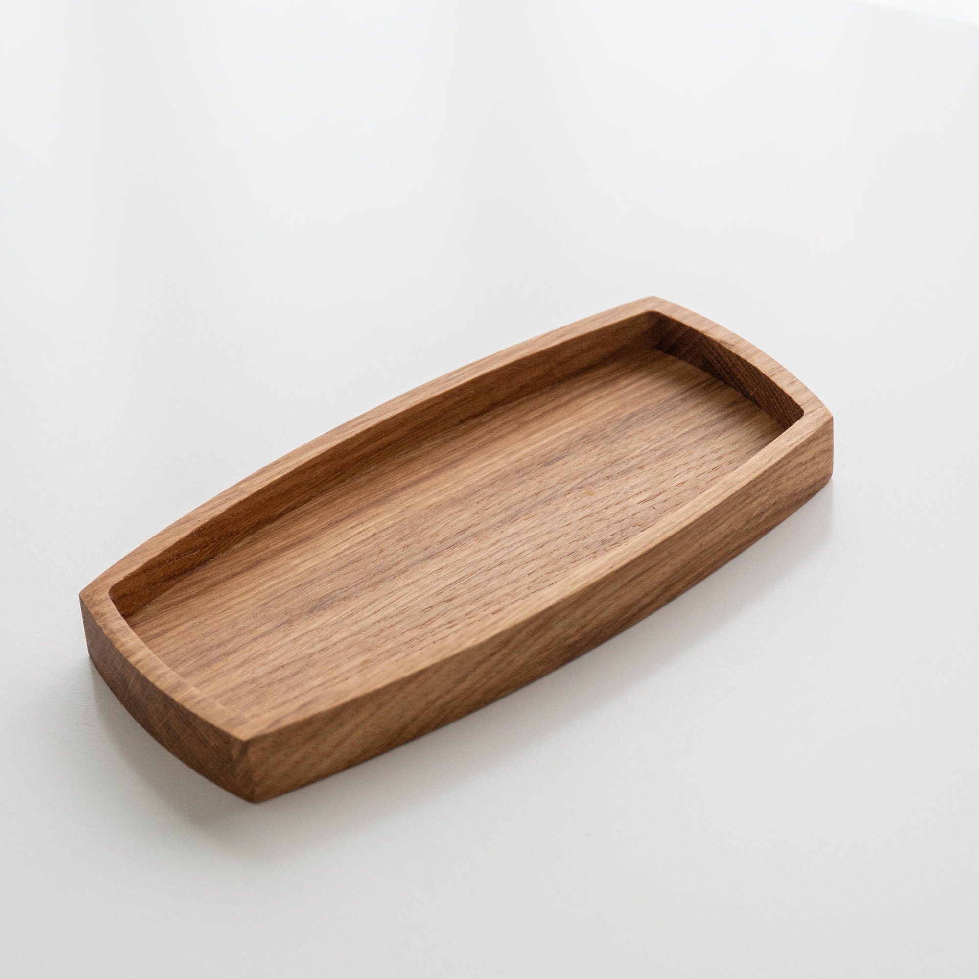 Handmade Oak Wood Catch All Tray: Desk Organizer (9x19cm) - Etsy