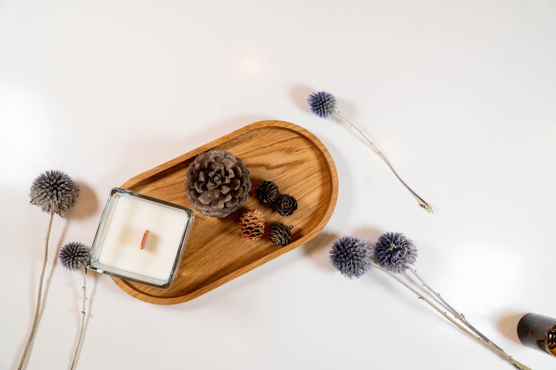 Oval Oak Wood Serving Tray Board Plate Natural 19 X 12 Cm - Etsy