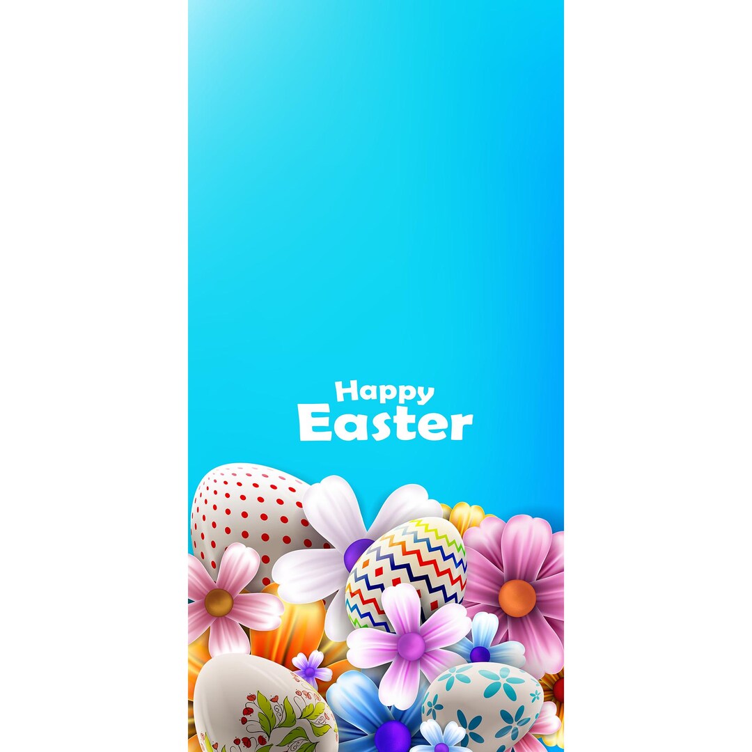 Spring Easter Banner Design With Realistic Flowers on a Bright Floral ...