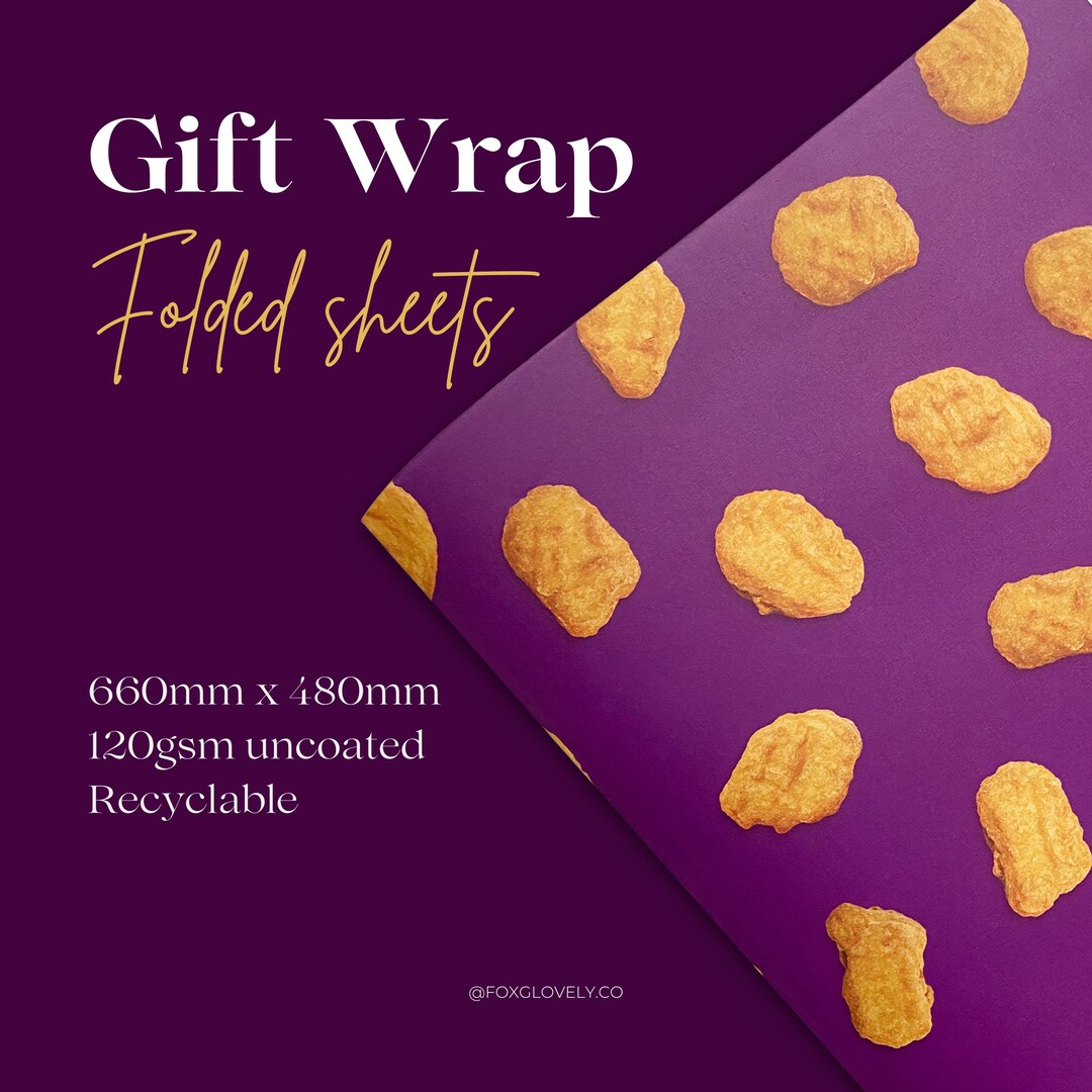 Chicken Nugget Wrapping Paper | Gift Wrap, Birthday, Celebration ...