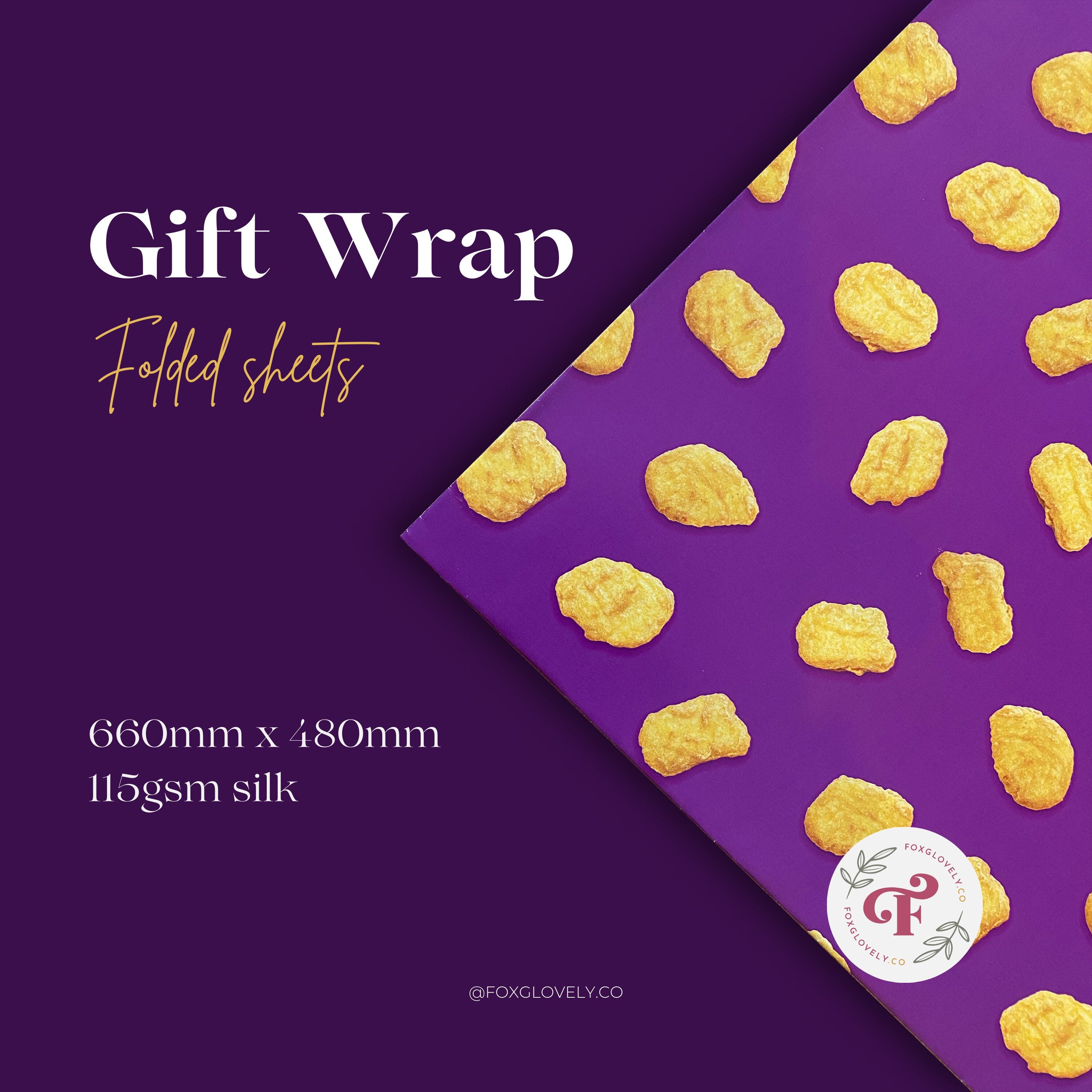 Chicken Nugget Wrapping Paper Gift Wrap Birthday - Etsy UK