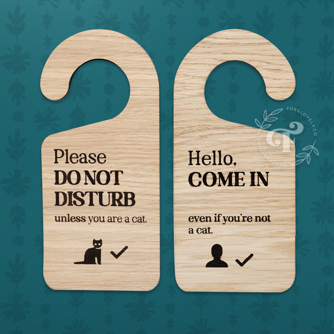 Do Not Disturb Unless You Are a Cat Funny Door Hanger, Home Office ...
